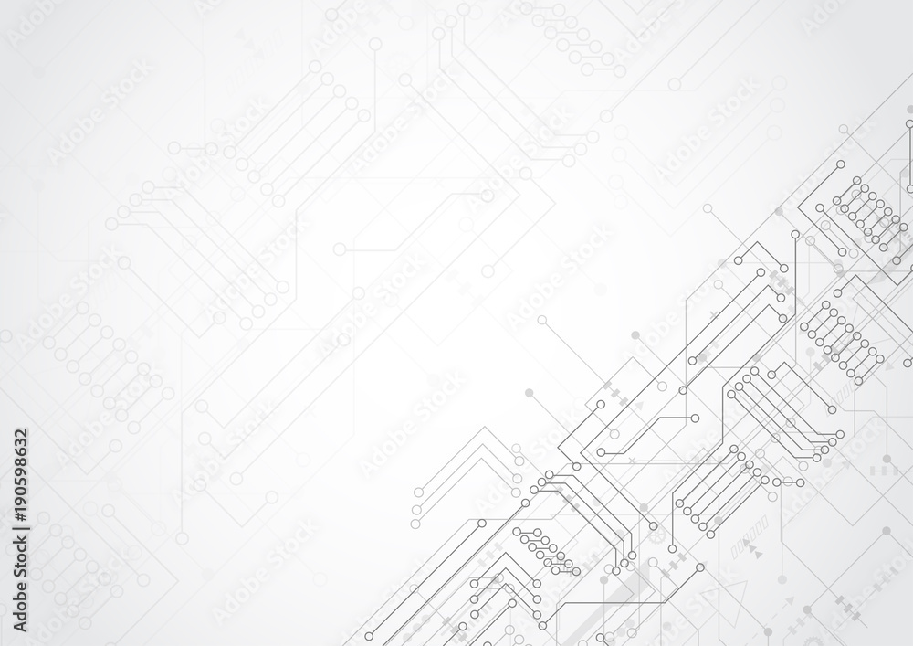 Abstract background with technology circuit board texture. Electronic ...