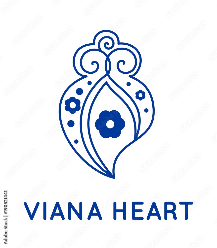 Viana heart vector art Stock Vector | Adobe Stock