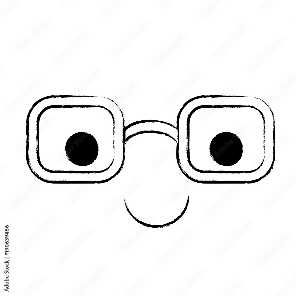 animated glasses cartoon caricature comic graphic fun vector ...