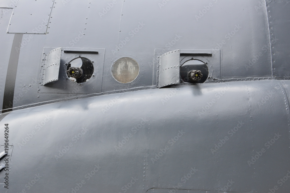 The guns of a Spectre gunship. Stock Photo | Adobe Stock