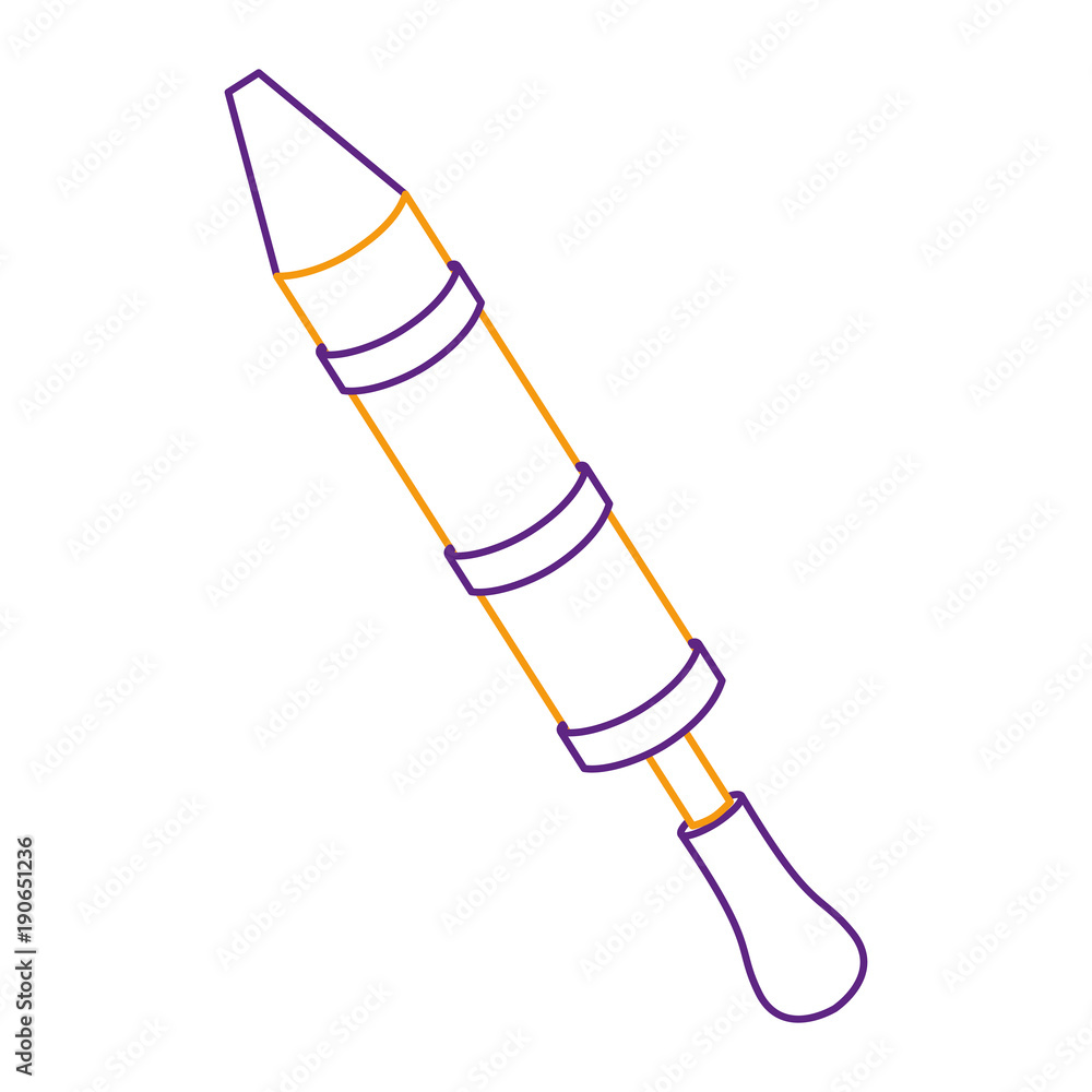 tool object pichkari indian tradition vector illustration line color ...