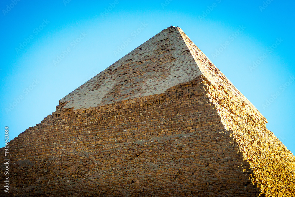Pyramid top of Cairo at sunset in Egypt Stock Photo | Adobe Stock