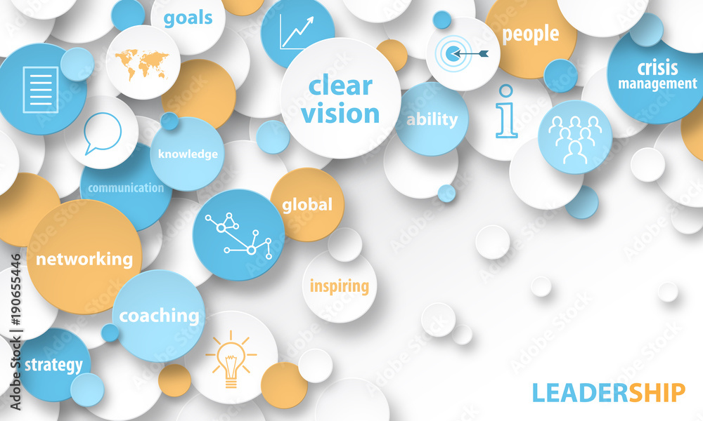 LEADERSHIP Vector Concept Banner Stock Vector | Adobe Stock