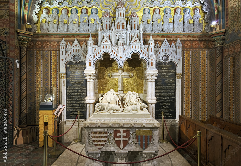 Sarcophagus of King Bela III and his wife in Matthias Church in ...
