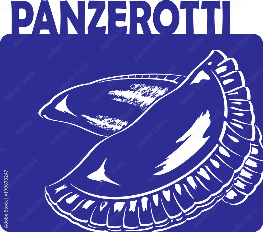 Panzerotti with mozzarella and tomato - vector Stock Vector | Adobe Stock