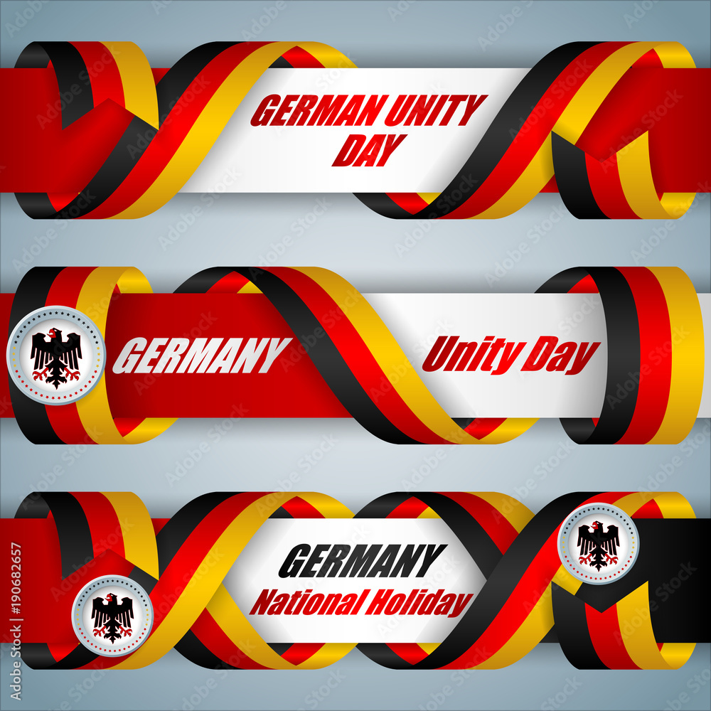 Set of web banners with texts and national flag colors for third of ...