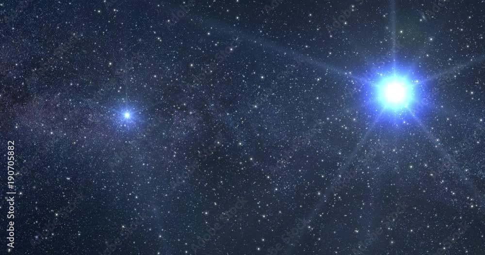 A slow animated background traveling through open space. Stars flow ...