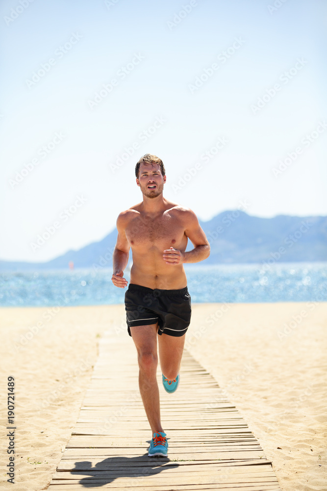 Man Jogging Beach