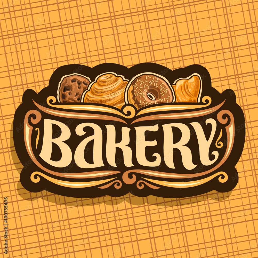 Vector logo for Bakery, original brush typeface for word bakery ...
