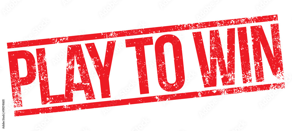 Play To Win Rubber Stamp Stock-Vektorgrafik | Adobe Stock