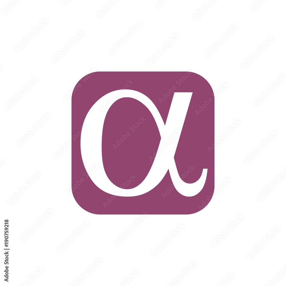 letter alpha greek symbol logo vector Stock Vector | Adobe Stock