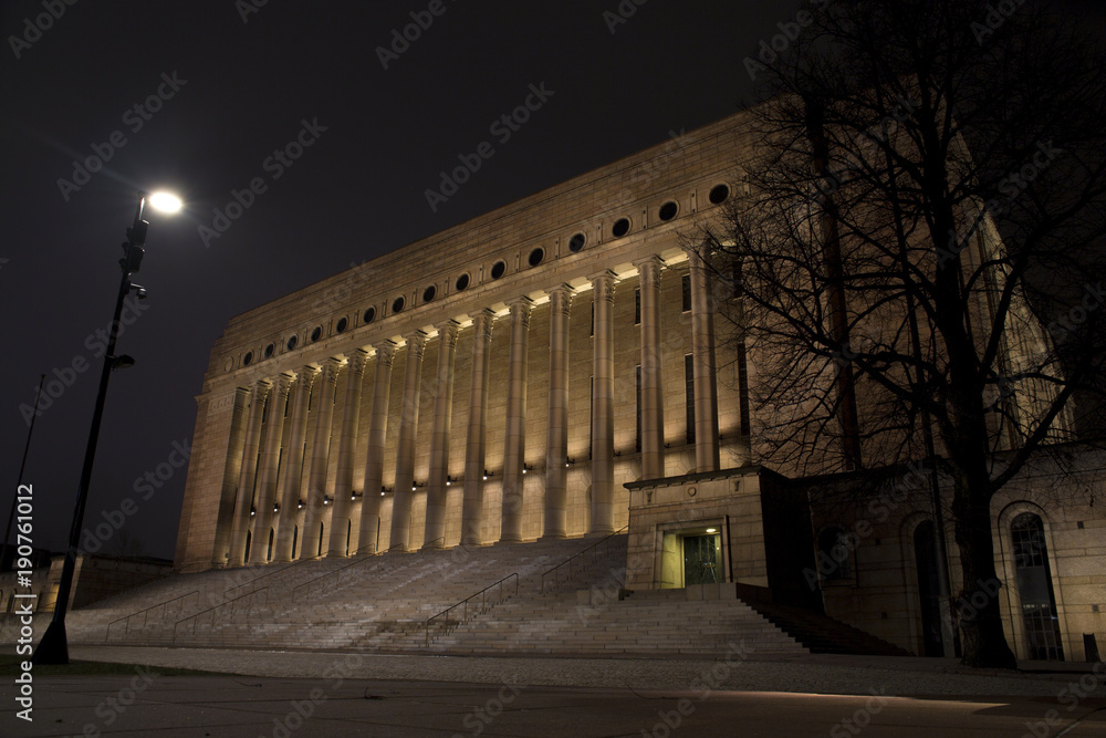 Finland Capital City At Night