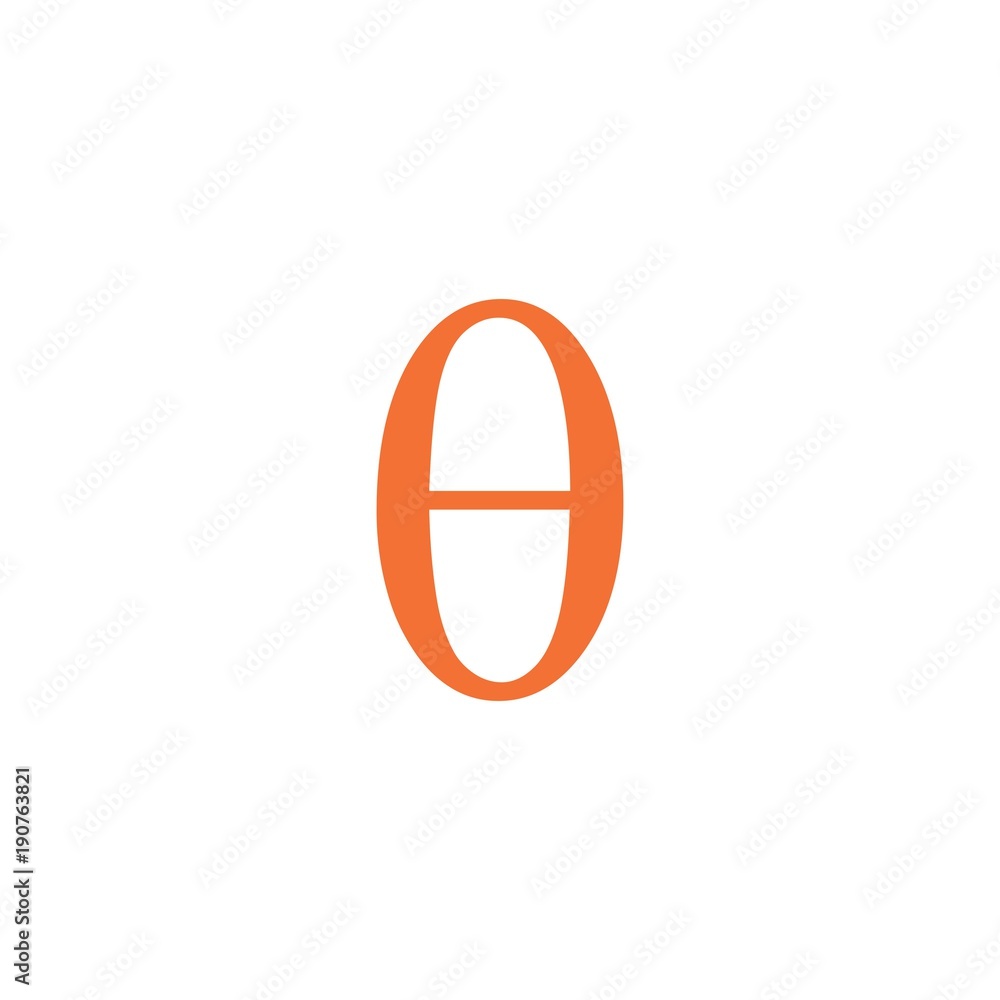 letter teta greek symbol logo vector Stock Vector | Adobe Stock