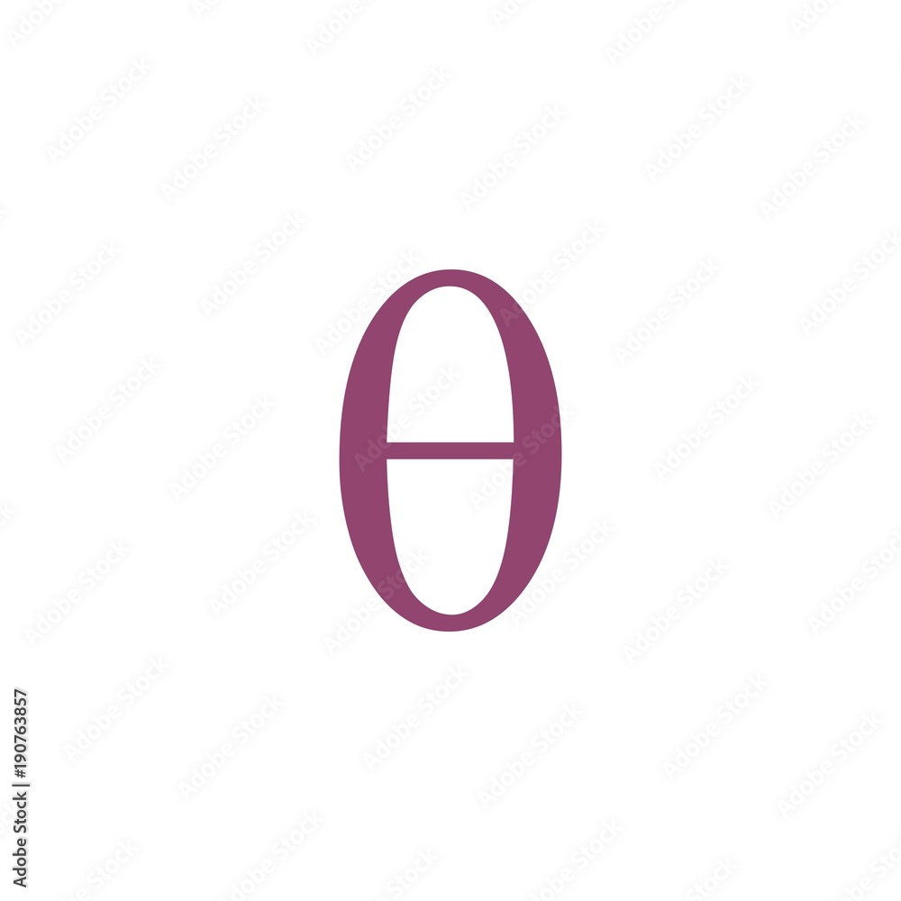letter teta greek symbol logo vector Stock Vector | Adobe Stock
