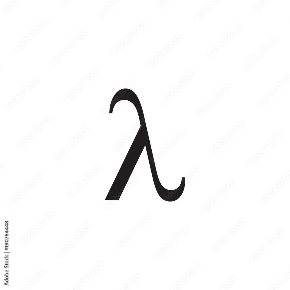 Póster letter lambda greek symbol logo vector – Cuadro para Pared | Posters.es