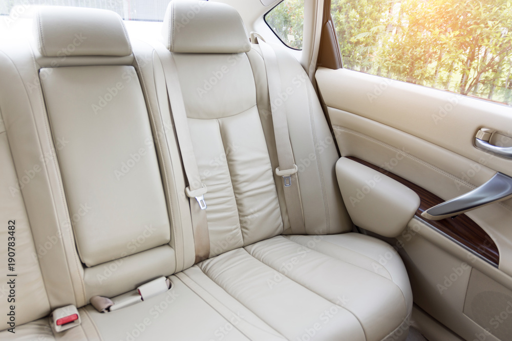 Back passenger seats in modern luxury car Stock Photo | Adobe Stock
