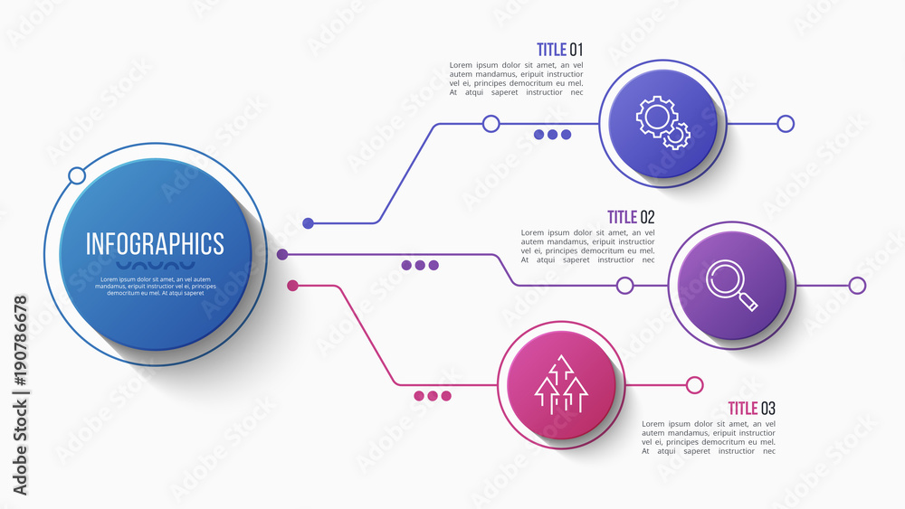 Vector 3 Options Infographic Structure Chart Stock Vector Adobe Stock