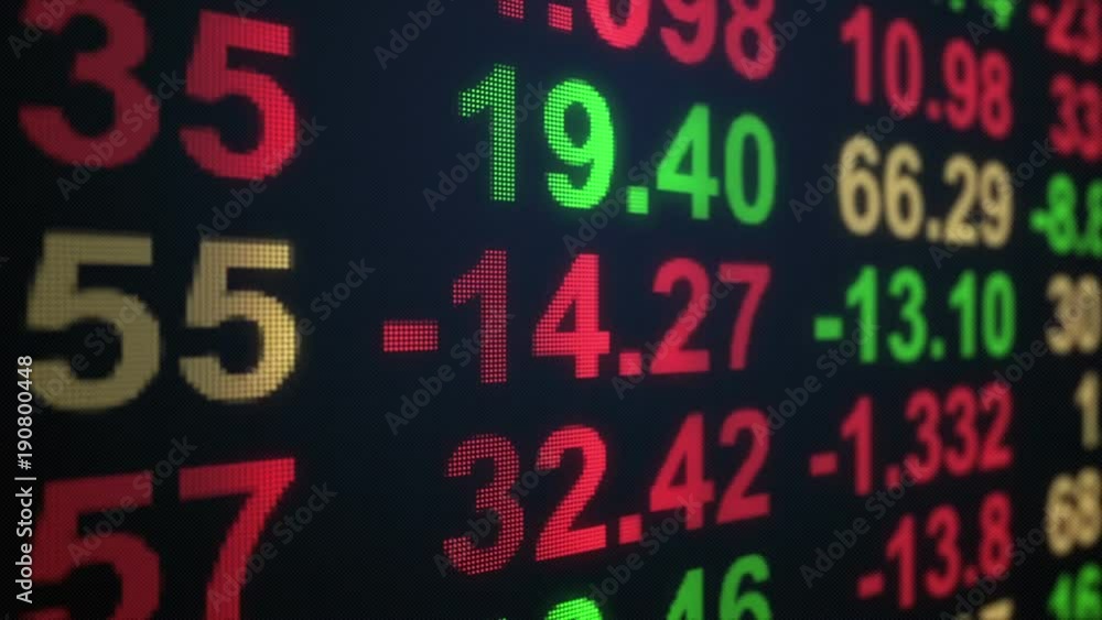Stock Exchange Listing Display Concept Version 02 Seamless looping ...