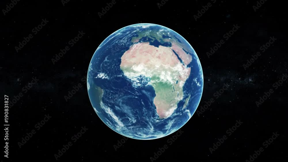 3D rendering Earth from space. Shadow and illuminated side of the ...