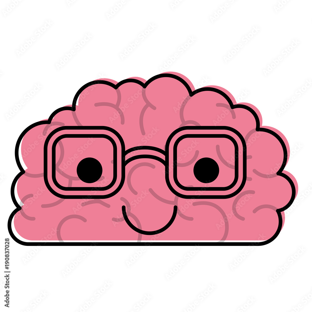 brain cartoon expression mind intelligence neurology fun caricature ...