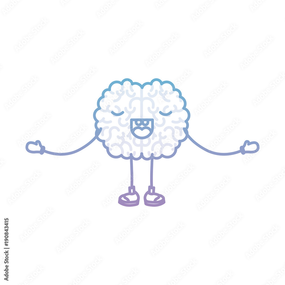 brain science cartoon character fun comic mind intelligence mental ...