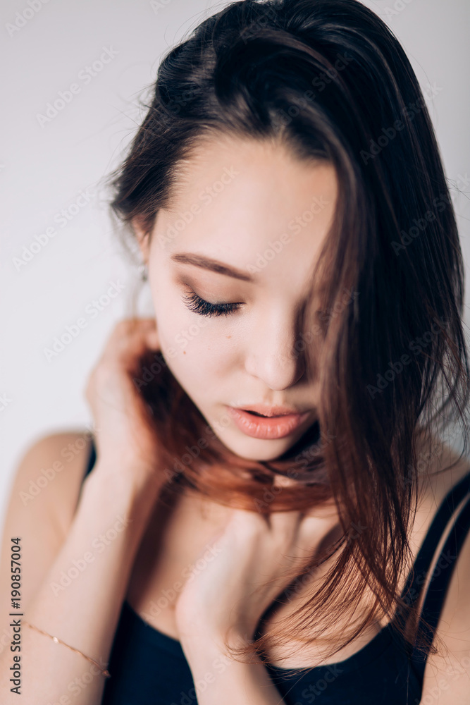 Mean Looking Girl Looking Down