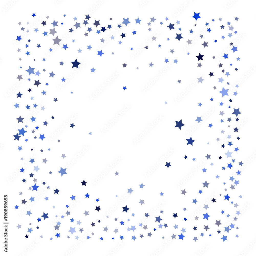 Blue Stars Confetti, Minimal Sparkling Vector Background. Premium ...