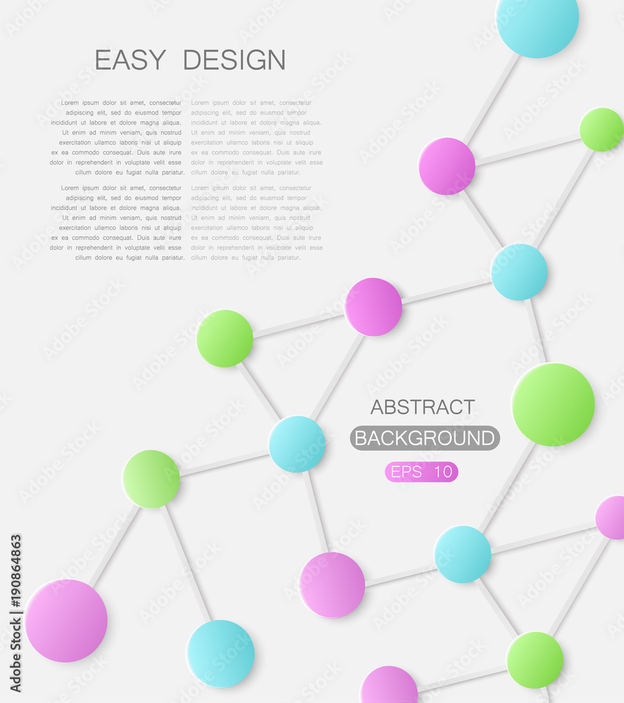 Abstract background structure DNA bio molecules on white background ...