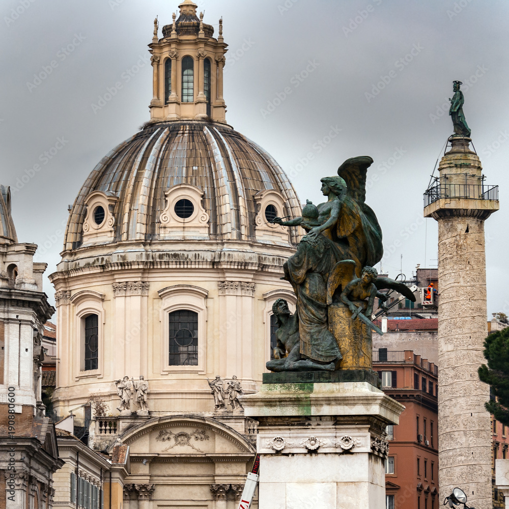 Columna de Trajano en Roma Stock Photo | Adobe Stock