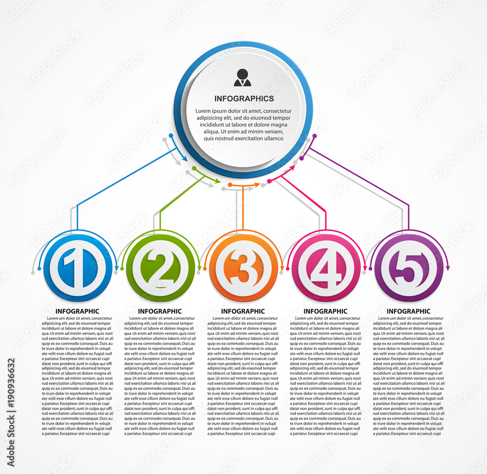 Infographic design organization chart template for business ...