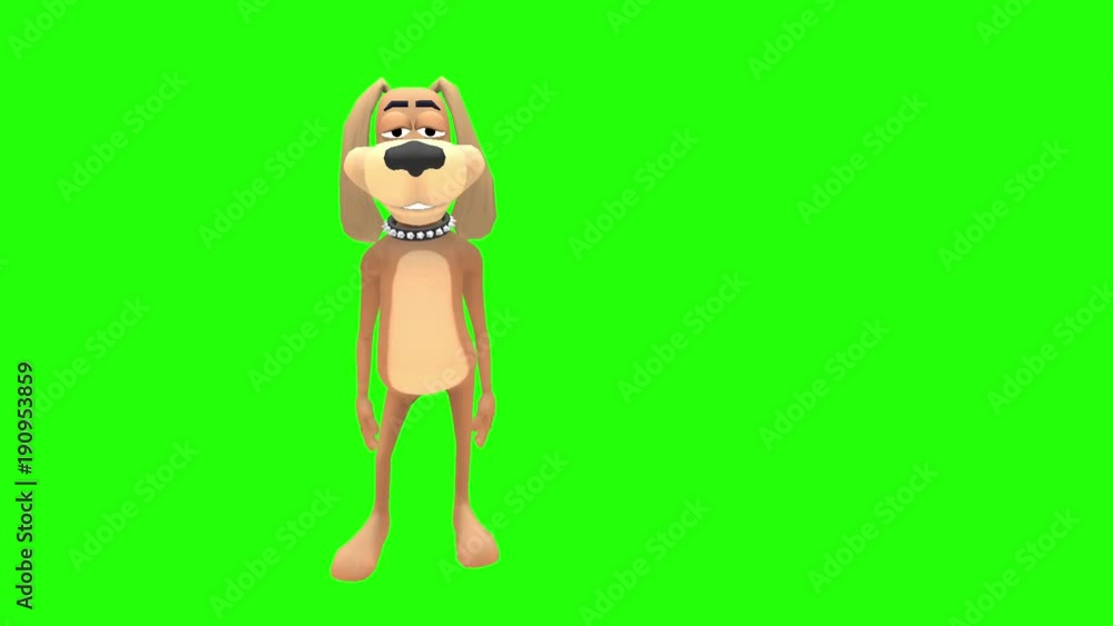 Happy smiling animated dog hound canine pooch mutt cartoon character ...