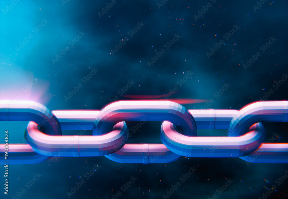 Low poly chain link rings 3D Stock Illustration | Adobe Stock