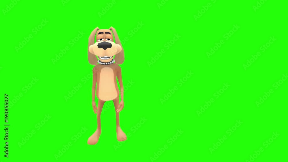 Happy funny silly animated cartoon dog hound canine pooch mutt ...