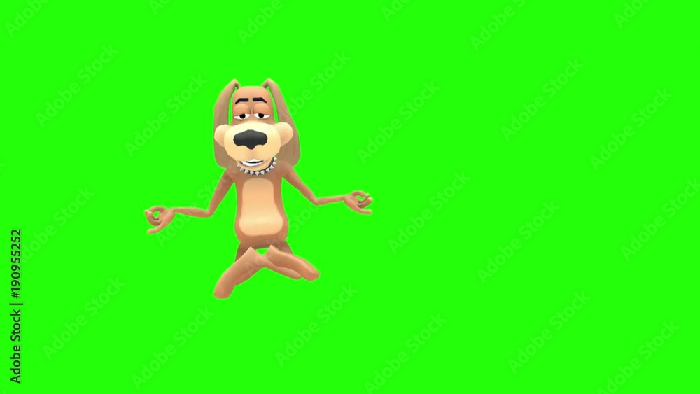 Vidéo Stock Happy funny silly animated cartoon dog hound canine pooch ...