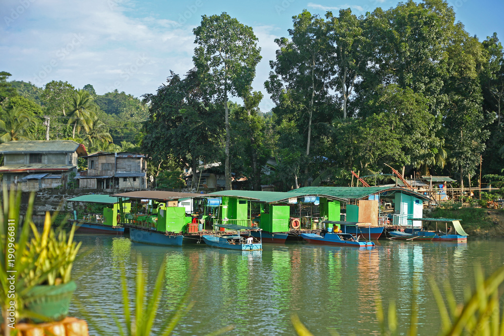 Riverside scenes on the Loboc River in the Bohol, the Philippines Stock ...