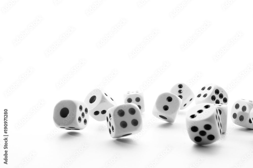 Dice background / Dice are small throwable objects with multiple ...