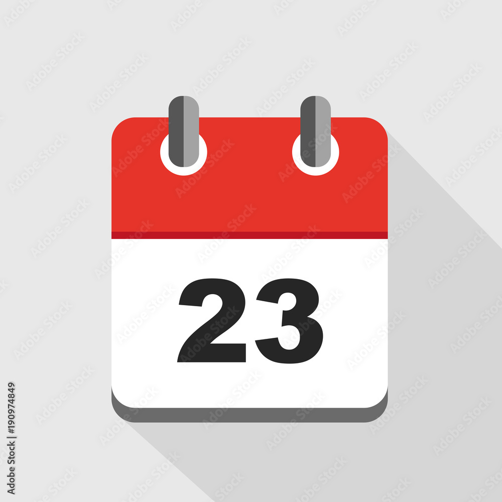roter kalender 23 Stock Vector | Adobe Stock