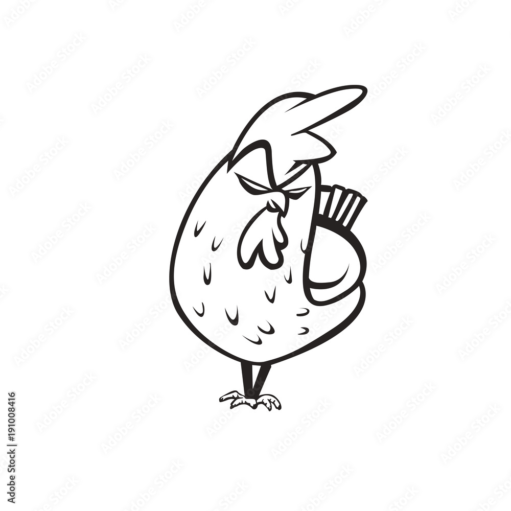angry chicken logo vector illustration. Stock Vector | Adobe Stock