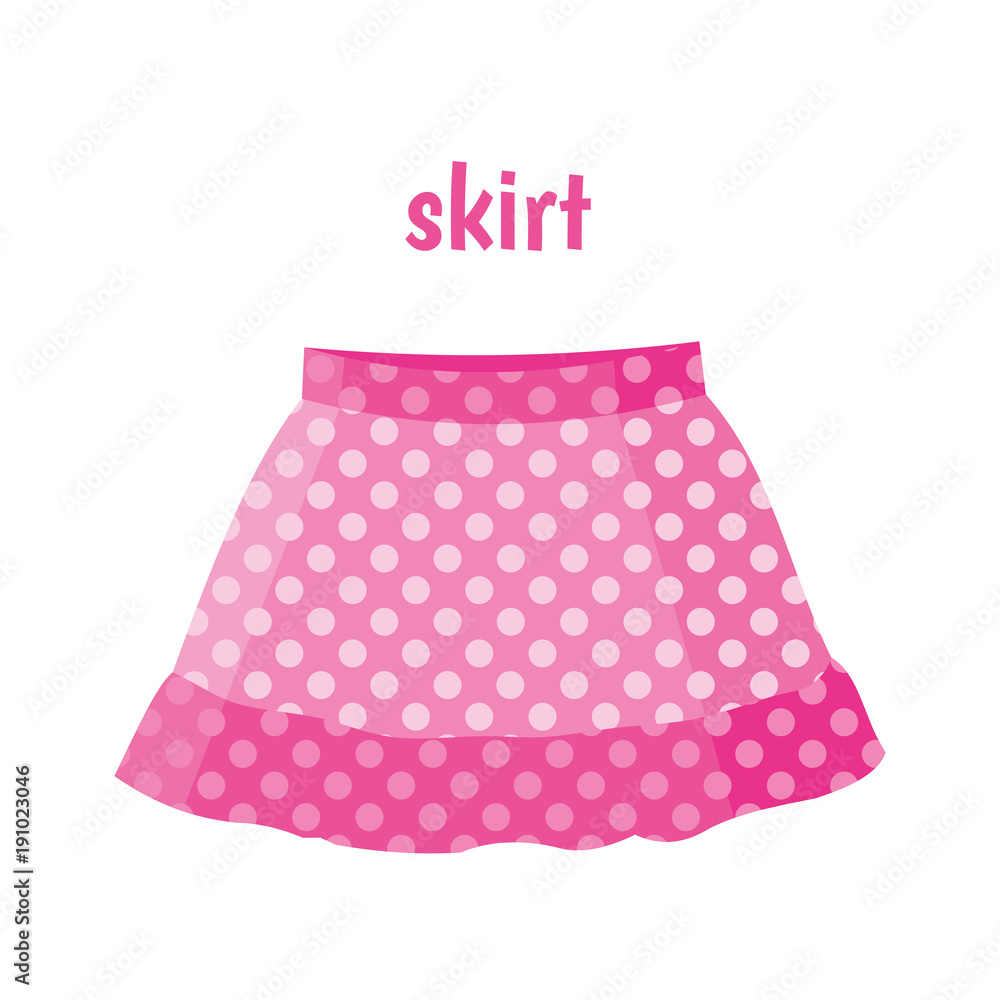 Pink skirt vector illustration Stock Vector | Adobe Stock