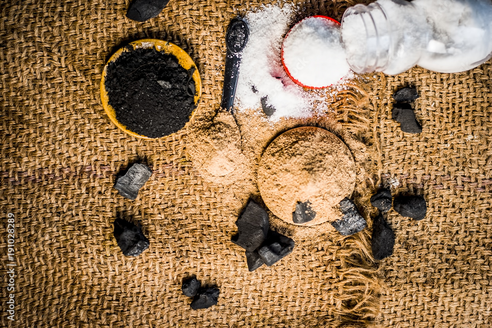 Babool fruit,Vachellia nilotica or Gum arabic tree with coal, its ...
