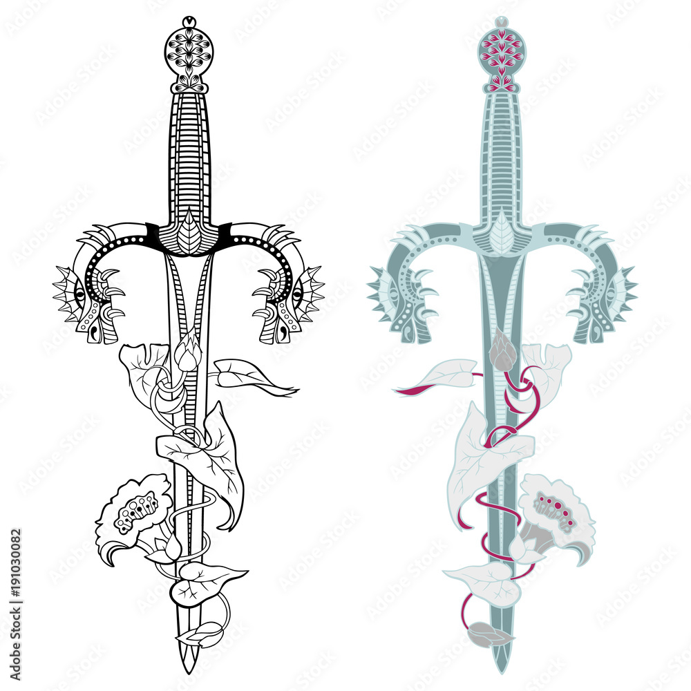 Dragon Dagger Tattoo