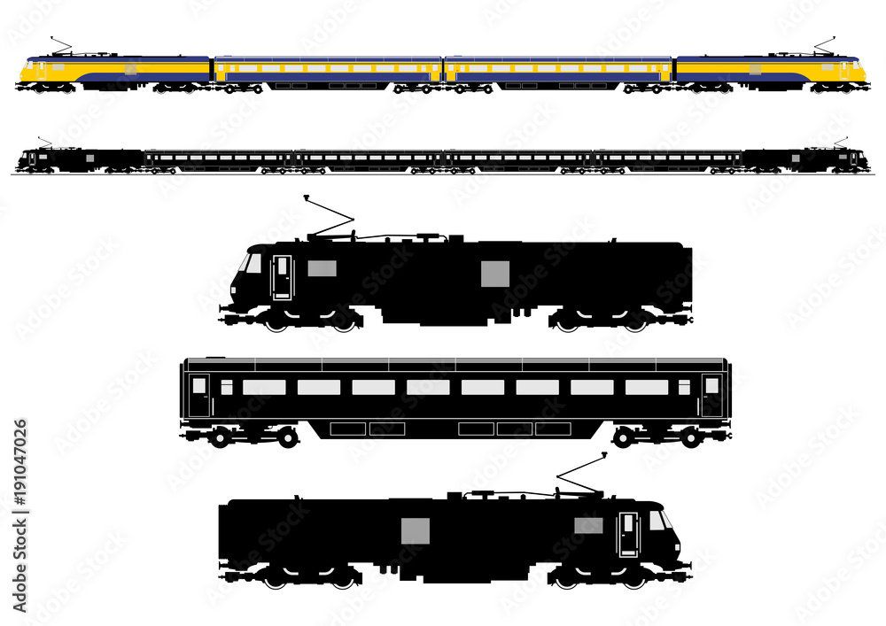 Passenger Train Side View