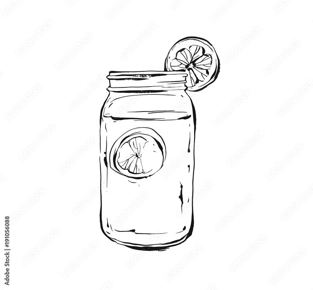 Hand drawn vector abstract artistic cooking ink sketch illustration of ...