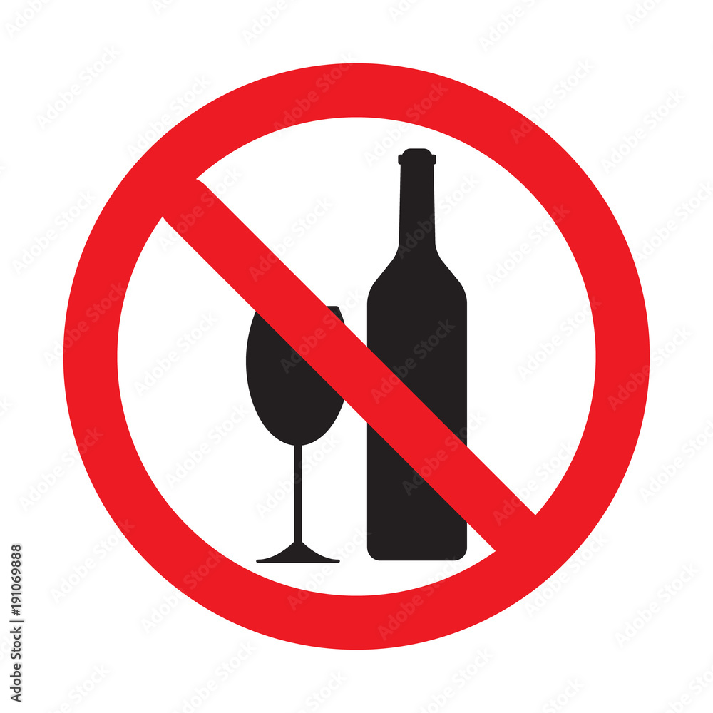 No Drinking Alcohol Sign