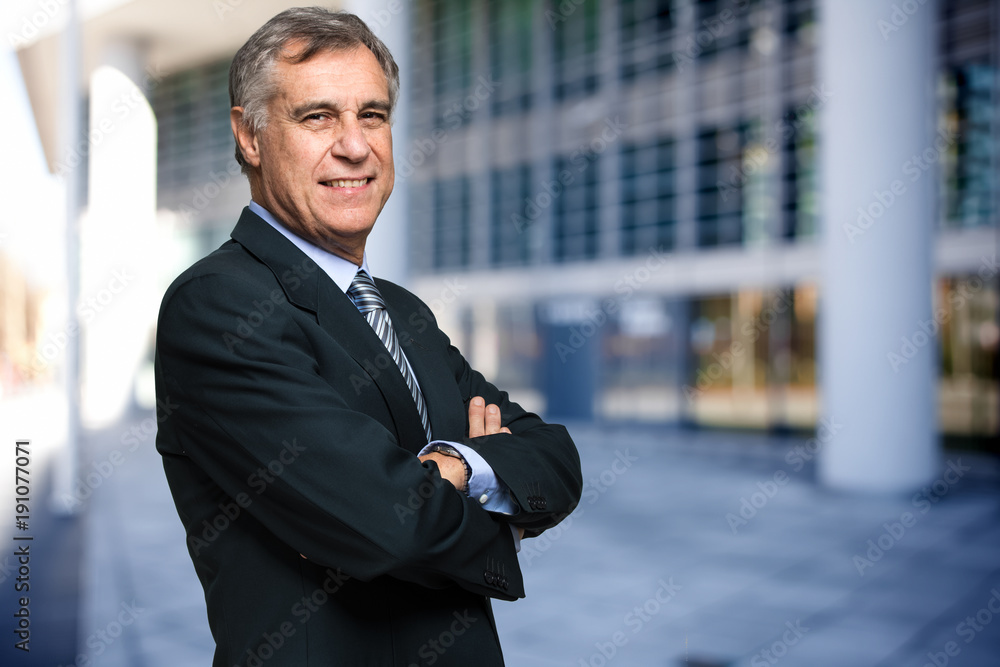 Senior manager smiling Stock-Foto | Adobe Stock