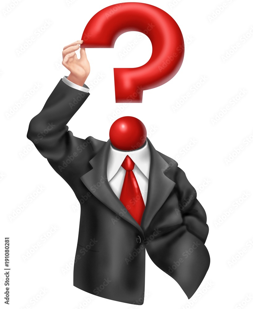 omino punto interrogativo Stock Illustration | Adobe Stock