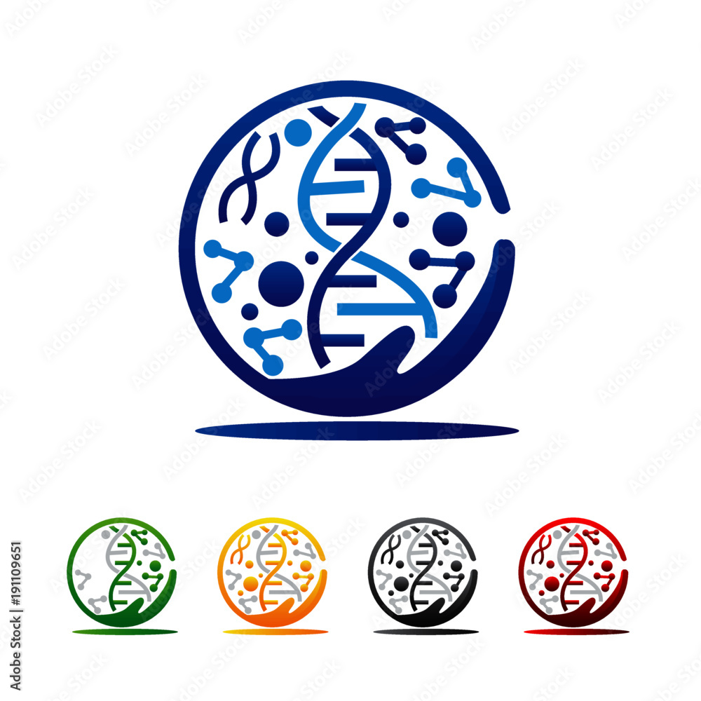 dna circle logo Stock Vector | Adobe Stock