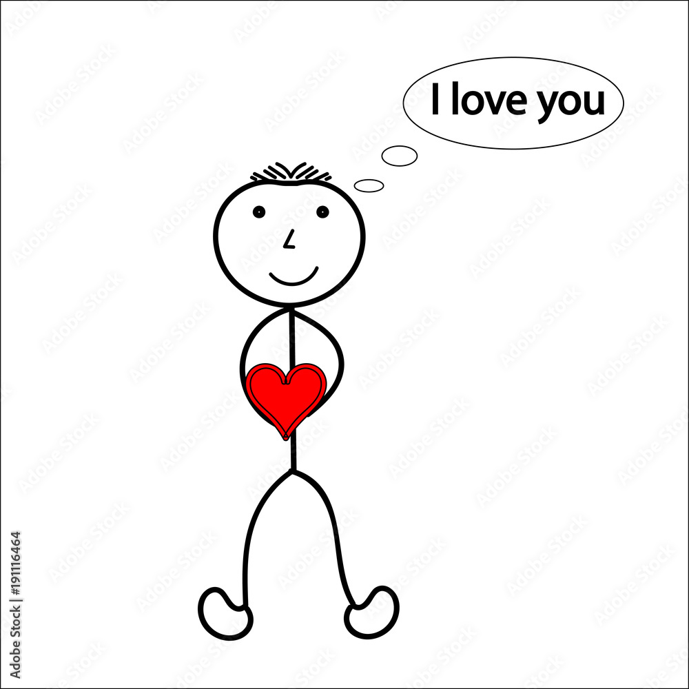 I Love You This Much Stick Figure
