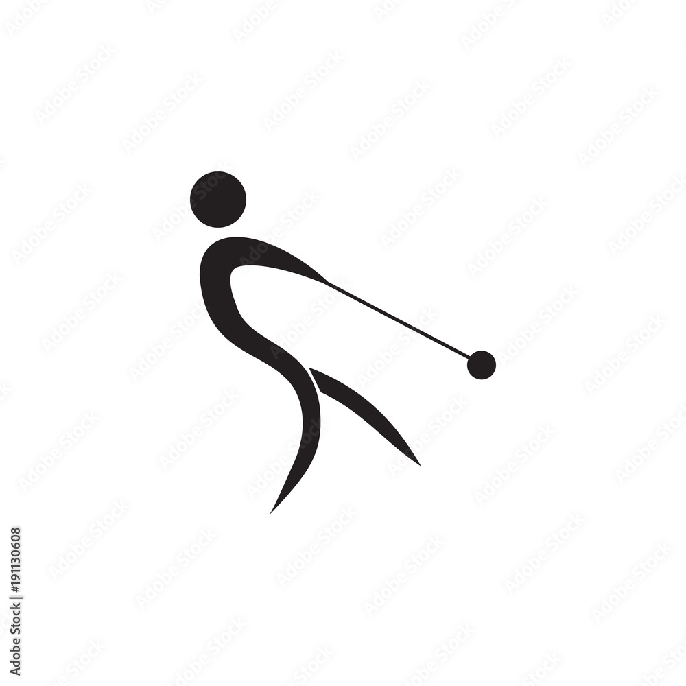 hammer throwing icon. Elements of sportsman icon. Premium quality ...