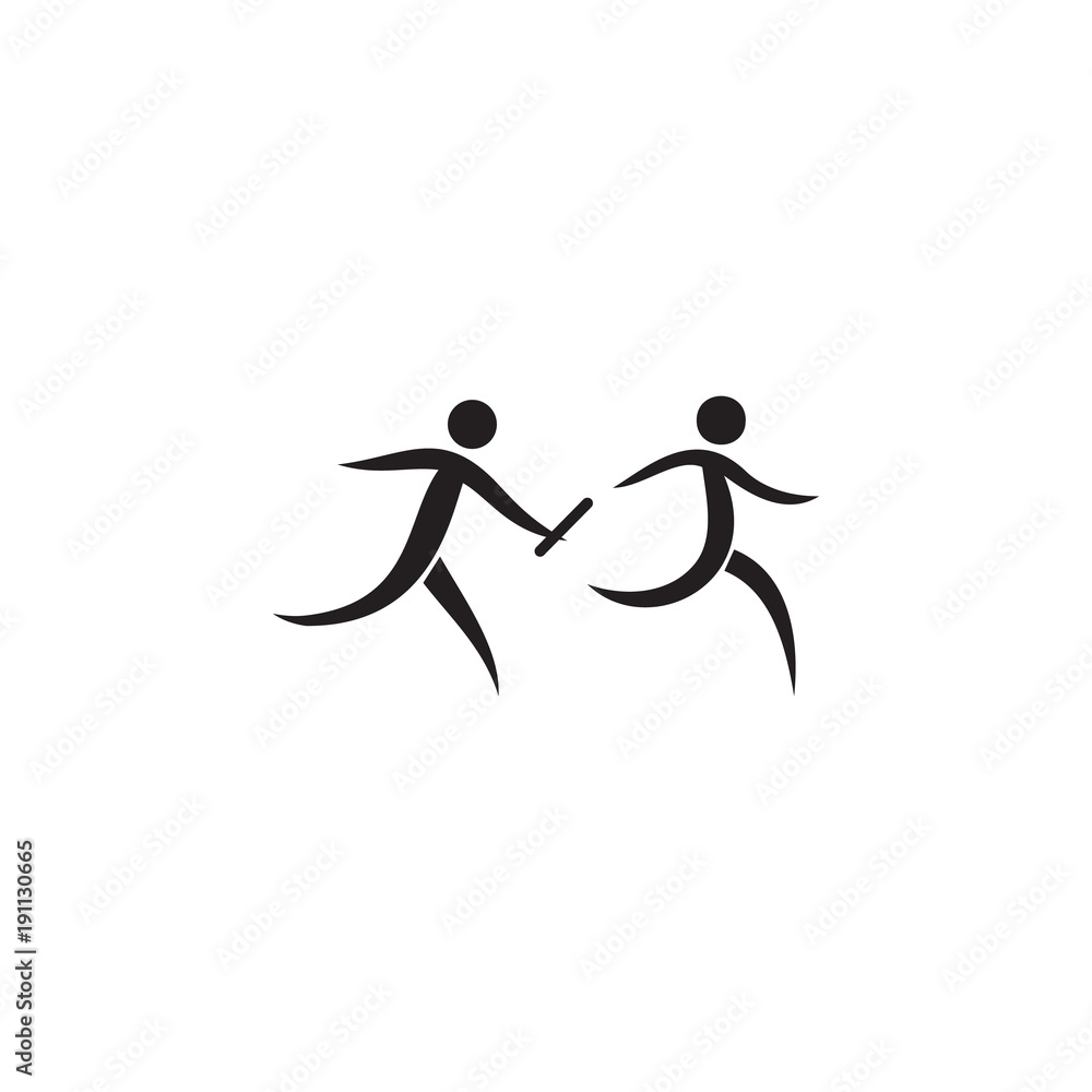 relay race icon. Elements of sportsman icon. Premium quality graphic ...